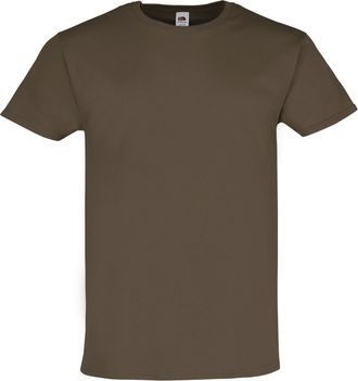 Fruit Of The Loom Iconic 195 Ringspun Premium T | T-Shirt Herren & Damen - 100% Baumwolle, 190-195 g/m&sup2;, hochwertig & weich, ideal f&uuml;r Druck & Alltag | Farbe: Truffle, 