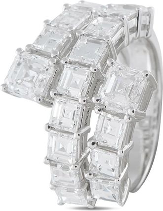 Luxury Bazaar bague en or blanc &agrave; diamants - Argent