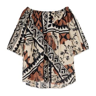 Oltre Off-shoulder Bluse - - Blouses & Shirts - Damen - Beige - L
