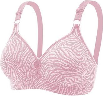 Generic Haut de fitness sans bonnets fins, trois sous-v&ecirc;tements camouflage, fronc&eacute; lat&eacute;ralement, confortable, respirant, sans soutien-gorge, Rose, 40