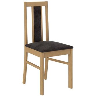 Les Tendances Les Tendances - Chaise bois clair de hêtre et tissu Louiza-Tissu 27103