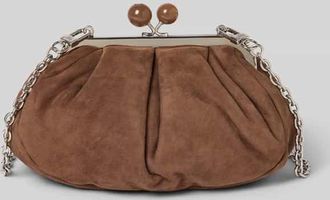 Max Mara Clutch aus echtem Veloursleder Modell KAVALOIS