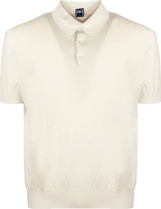 Fedeli Homme, Tops, Beige, Taille: L Polo Maille Coton Manches Courtes