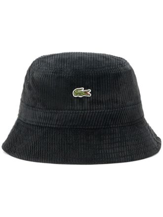 Lacoste bob en velours c&ocirc;tel&eacute; - Noir