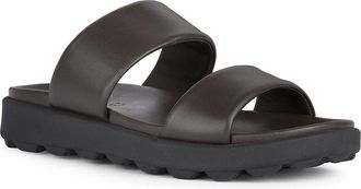 Geox Herren U SPHERICA EC6 A Slide Sandal, Dark Brown, 41 EU