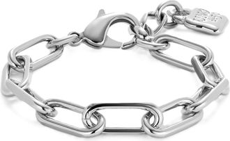 Uno De 50 Armband mit Gliedern aus Metalllegierung, mit Sterlingsilber &uuml;berzogen, Mediano, Silber, Kein Edelstein