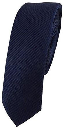 TigerTie mode étroit Designer cravate en marine bleu foncé rayé