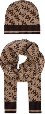 Guess Set Schal und M&uuml;tze Guess GFBOXM P6102 Beige
