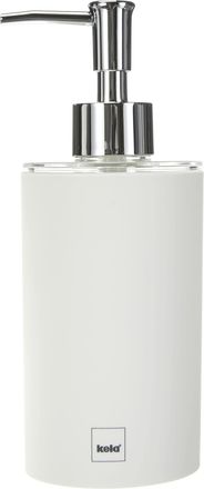 KELA 21742 Seifenspender Lis aus ABS-Kunststoff in weiß, Plastik, 6.5 x 6.5 x 18.5 cm