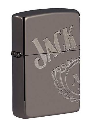 Zippo Sturmfeuerzeug - Jack Daniels, Black Ice, MultiCut - Nachfüllbar - Wiederverwendbar - Windfestes Design - Geschenkbox - Made in USA