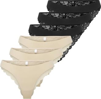 Only Femme Slip Paquet de 6 ONLCHLOE LACE BRAZIL 6P