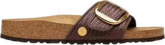 Birkenstock Femme, Chaussures, Brun, Taille: 40 EU Madrid Raffia Narrow Fit