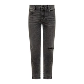 Dolce & Gabbana Homme, Jeans, Gris, Taille: L Jeans skinny-fit d&eacute;lav&eacute;s