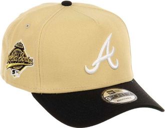 New Era Atlanta Braves MLB World Series 1995 Sidepatch Vegas Gold Black 9Forty A-Frame Snapback Cap - One-Size