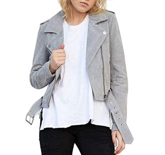 Blank NYC Veste vert sauge pour femme, Gris foncé, M