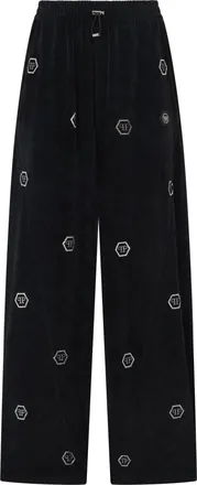Philipp Plein Chenille Skater Fit Tracksuit Pants Monogram Strass