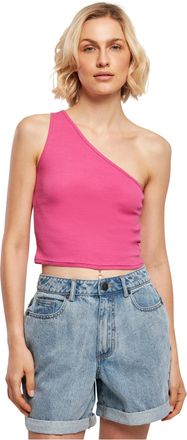 Urban Classics Damen Ladies Cropped Asymmetric Top brightviolet, XXL