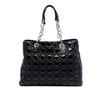Dior Pre-owned Quilted Patent Leather Tote - - Pre-owned - Damen - Schwarzk - ONE SIZE