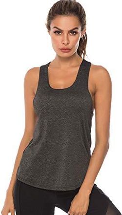 Generic D&eacute;bardeur dentra&icirc;nement &agrave; dos nageur pour femme, pour sortir, athl&eacute;tique, solide, sans manches, chemise basique pour course &agrave; pied, sportif, tendance,