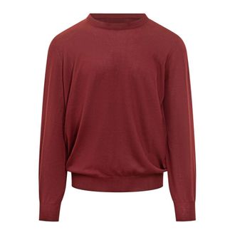 Brunello Cucinelli Homme, Pulls, Rouge, Taille: 2XL Maille ras du cou