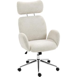 HOMCOM Chaise bureau ergonomique - HOMCOM - pivotant, hauteur r&eacute;glable, appui-t&ecirc;te r&eacute;glable, fonction bascule - 65 x 75 x 123 cm - gris
