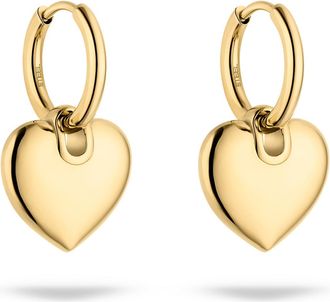 s.Oliver Ohrring - Elegante Creolen aus poliertem Edelstahl - gold - wasserfest & hautfreundlich