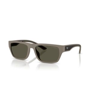 Emporio Armani Rechteckige Sonnenbrille - - Accessories - Herren - Braun - 57 MM