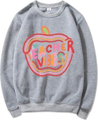 Generic Sweat-shirt pour femme - Imprim&eacute; graphique - Haut surdimensionn&eacute; - Col rond - Manches longues - Automne - Hiver - D&eacute;contract&eacute; - Confortable - Tendance