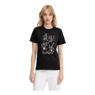 Karl Lagerfeld Serie T-Shirt - - Tops - Damen - Schwarzk - S