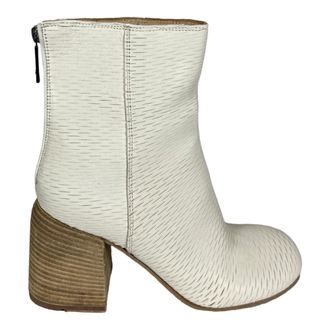 Lemargo Lemargo Fp02C Gigi PEL Bianco Damen Stiefeletten Leder perforiert Ecru - - Shoes - Damen - Beige - 39 EU