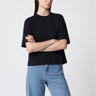 Carhartt Work in Progress Schwarzes Chester Cropped-T-Shirt aus Bio-Baumwolle