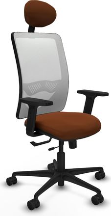 Piqueras y Crespo Verstellbarer Schreibtischstuhl Zulema mit 2D-Armen, h&ouml;henverstellbarer Lendenwirbelst&uuml;tze und festem Kopfteil, ausgestattet mit Syncro/Traslack und S