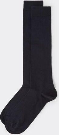 Calzedonia Lange Herrensocken Aus Elastischer Baumwolle Blau