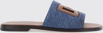Dolce & Gabbana Mules slide DG Light en denim de coton avec monogramme DG