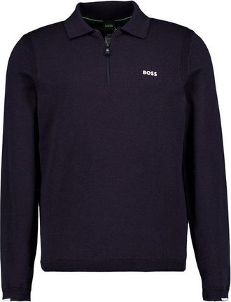 HUGO BOSS Herren Pullover blau unifarben