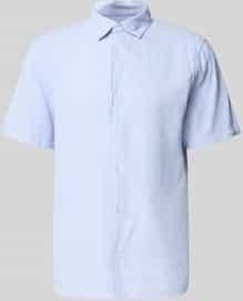 Mc Neal Regular Fit Freizeithemd aus Leinen-Baumwoll-Mix