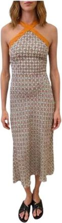 Paul Smith Femme, Robes, Multicolore, Taille: 38 FR Longue Robe Mosa&iuml;que &agrave; Bretelles