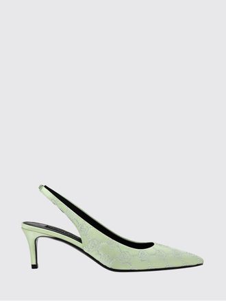 Philipp Plein Escarpins slingback en satin avec logo Hexagon et talon moyen