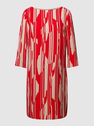 Comma Minikleid mit Allover-Muster