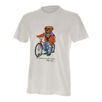 Polo Ralph Lauren Homme, Tops, Blanc, Taille: XL Classic Fit Polo Bear Jersey T-Shirt