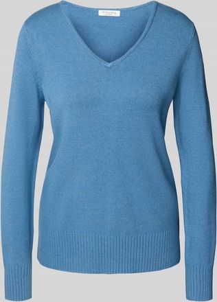 Christian Berg Regular Fit Longsleeve aus Viskose-Mix in Strick-Optik