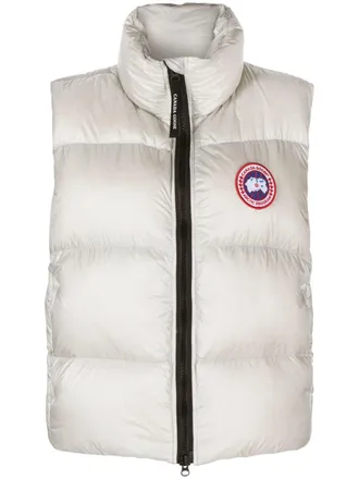 Canada Goose gilet matelass&eacute; &agrave; patch logo - Argent