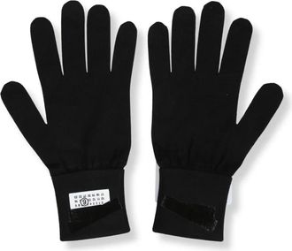 Maison Margiela Handschuhe - Numeric Logo Gloves With Tape Detail - Gr. M - in Schwarz - für Damen