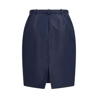 Gucci Womens Blue Silk Skirt