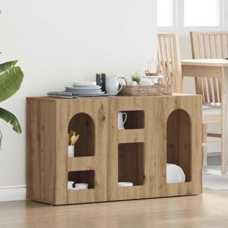 vidaXL vidaXL Buffet Ch&ecirc;ne artisanal 100 x 35 x 59 cm Bois ding&eacute;nierie