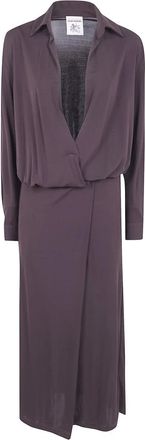 Semicouture Femme, Robes, Brun, Taille: 40 FR Jersey Long Sleeves Dress