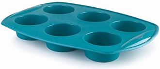 Lacor 68763 - Platingebäckformen, Muffinform, Platinsilikonform, Antihaftbeschichtet, flexibel, BPA-frei, mikrowellengeeignet, 6 Hohlräume 0.08 L x 6