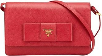 Prada Sac bandouli&egrave;re Saffiano Pre-owned - Femme - Pre-owned - Rouge - Taille: ONE Size
