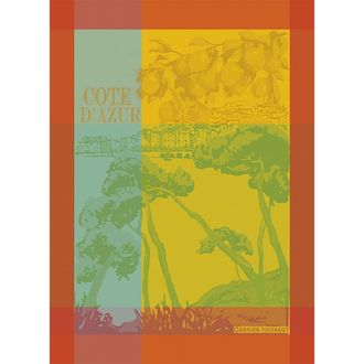 GARNIER-THIEBAUT Geschirrtücher, Cote DAzur Provence, 100% Reine Baumwolle, 43396, Gelb, 56 x 77 cm