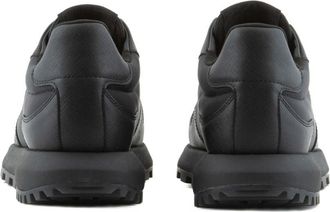 Emporio Armani Logo-Plaque Sneakers - Black